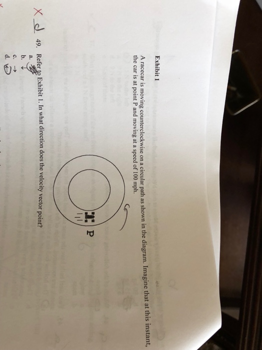 Solved Exhibit 1 thr saear is moving counterclockwise on a | Chegg.com