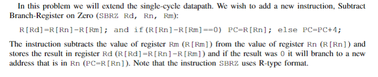 Solved In this problem we will extend the single-cycle | Chegg.com