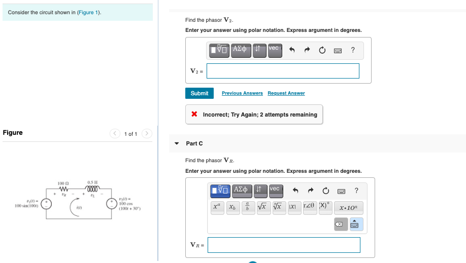 Solved Consider the circuit shown in (Figure 1). Part A Find | Chegg.com