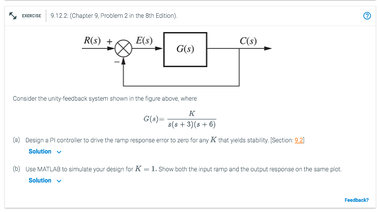 Solved Consider the unity-feedback system shown in the | Chegg.com
