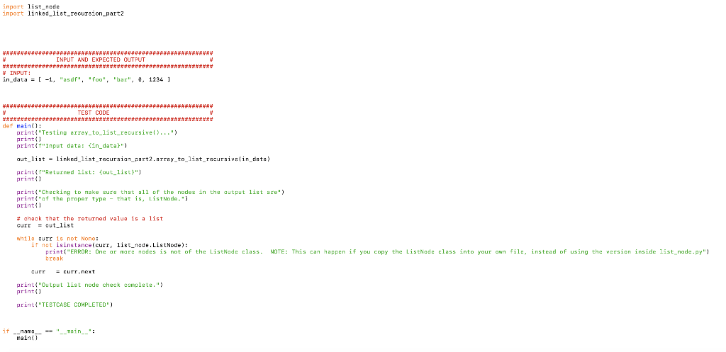 Solved 5 array_to_list recursive (data) Include this | Chegg.com