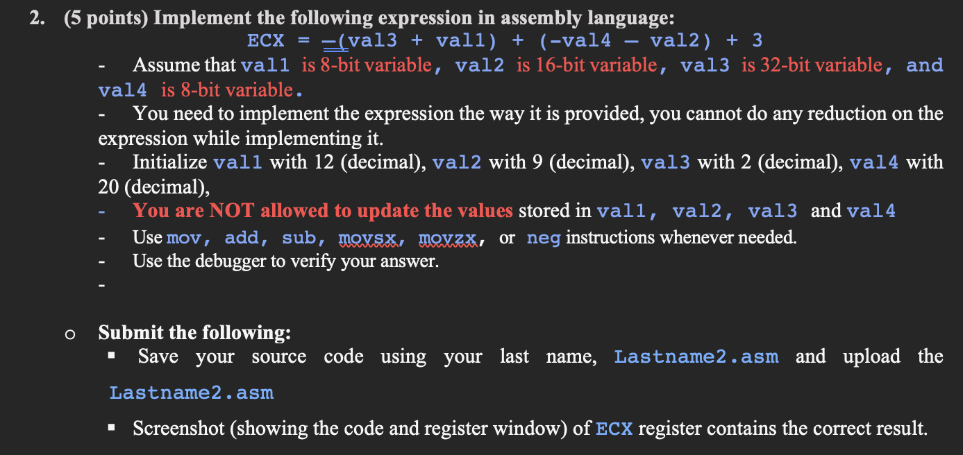 Solved 2. (5 points) Implement the following expression in | Chegg.com