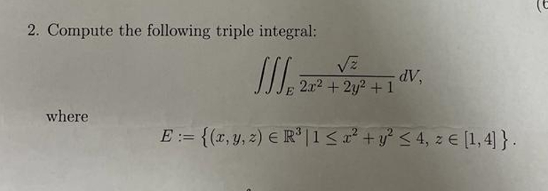 Solved Compute the following triple | Chegg.com