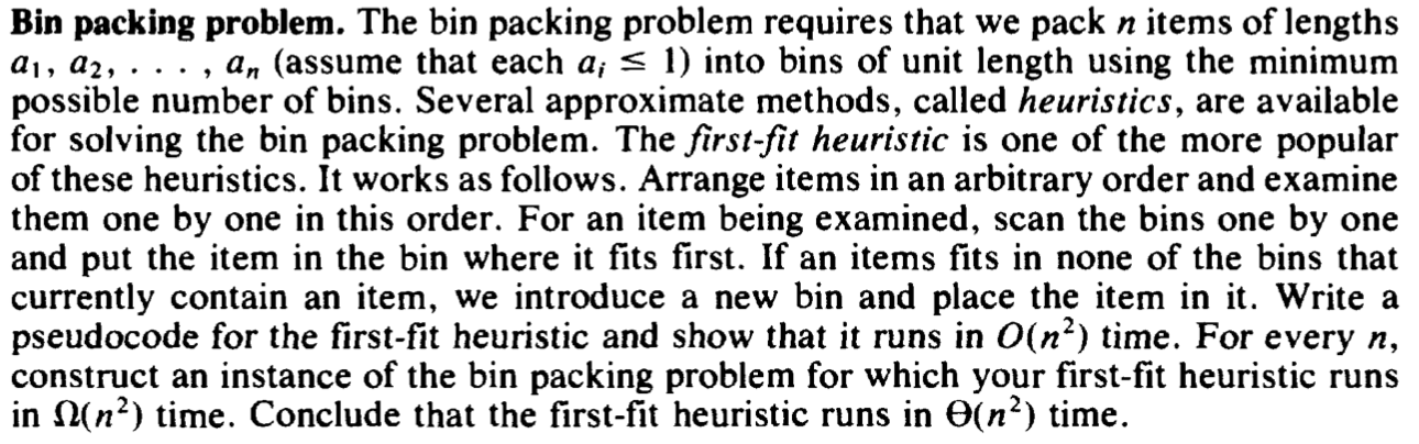 Bin packing problem. The bin packing problem requires | Chegg.com