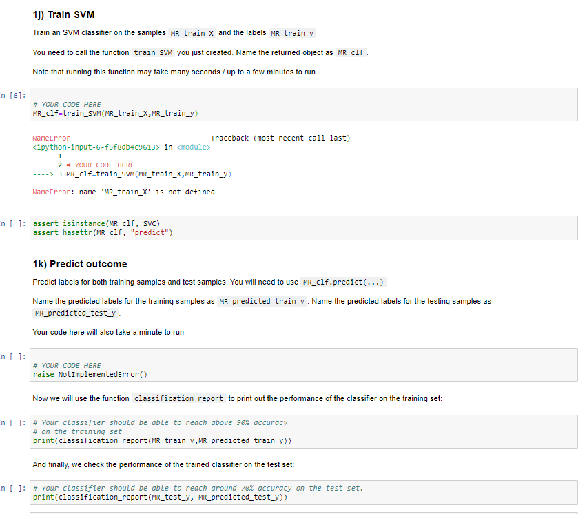 13) Train SVM Train an SVM classifier on the samples | Chegg.com
