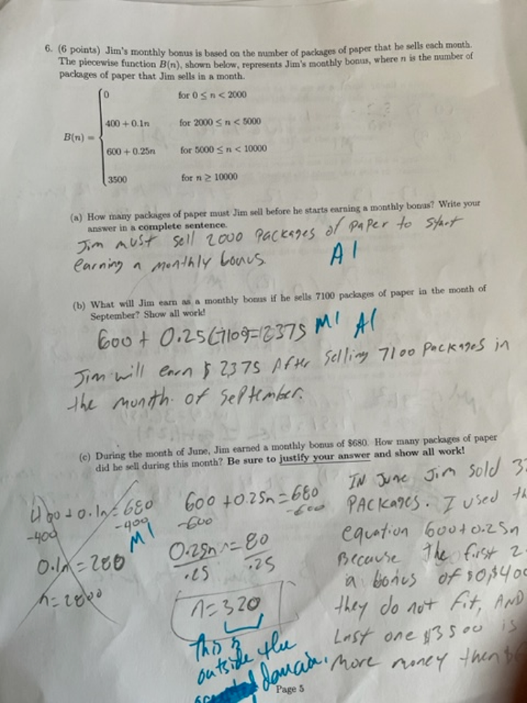 Solved 6. (6 points) Jim's monthly bonus is bssed ∝ the | Chegg.com