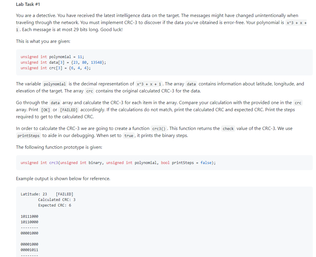 Lab Task #1 You are a detective. You have received | Chegg.com