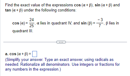 Solved Find the exact value of the expressions | Chegg.com
