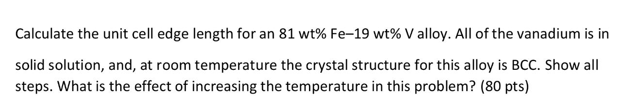 Solved Calculate the unit cell edge length for an | Chegg.com