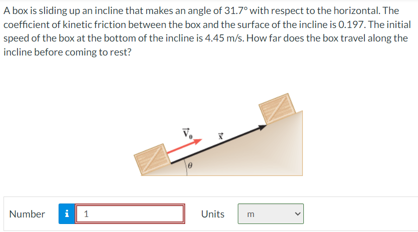 Solved A box is sliding up an incline that makes an angle of | Chegg.com