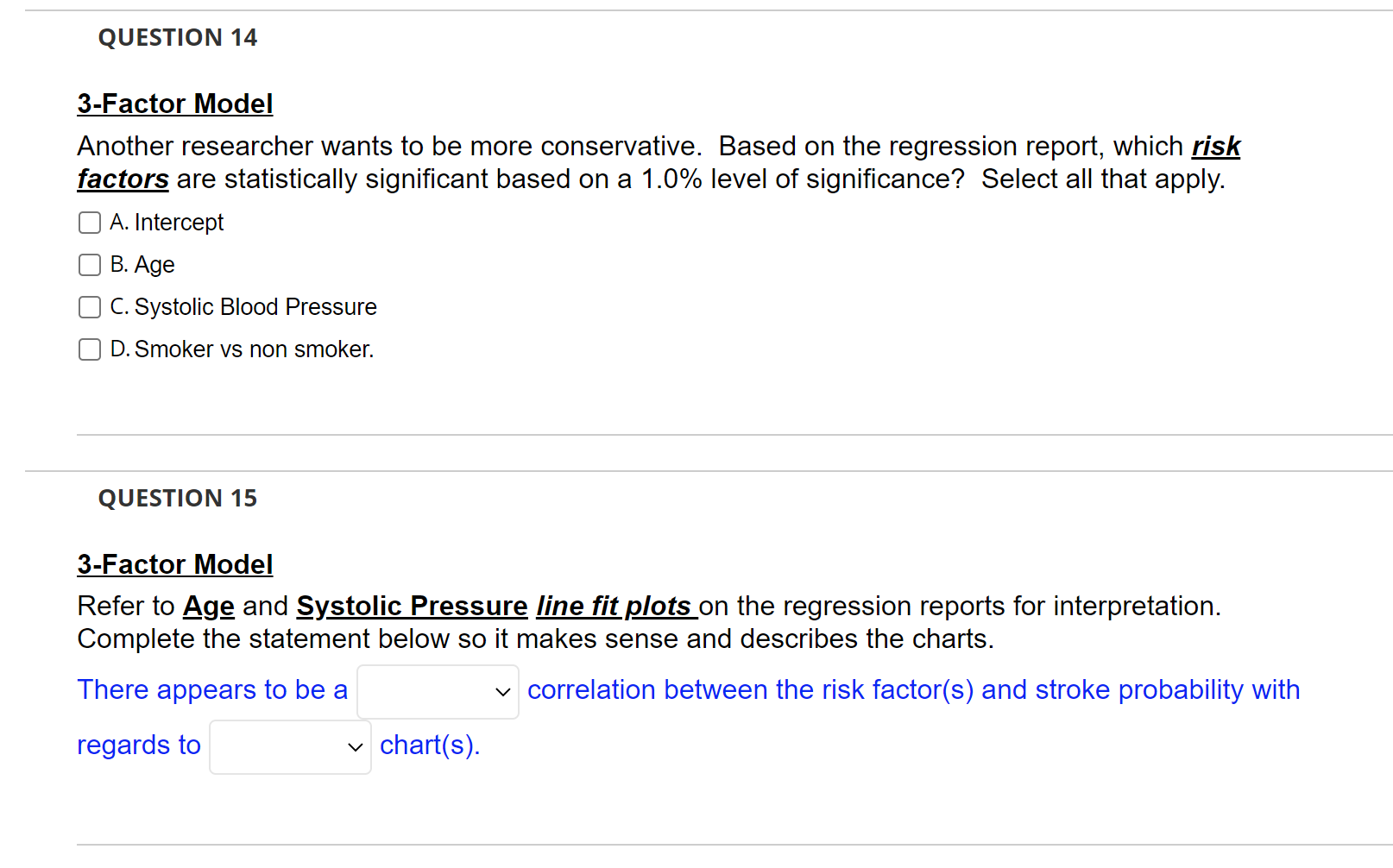 3-Factor Model What is b1 in your results? (The age | Chegg.com