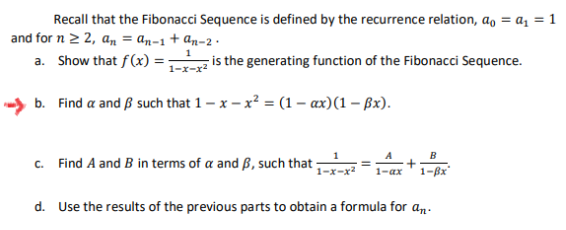 Solved Recall that the Fibonacci Sequence is defined by the | Chegg.com