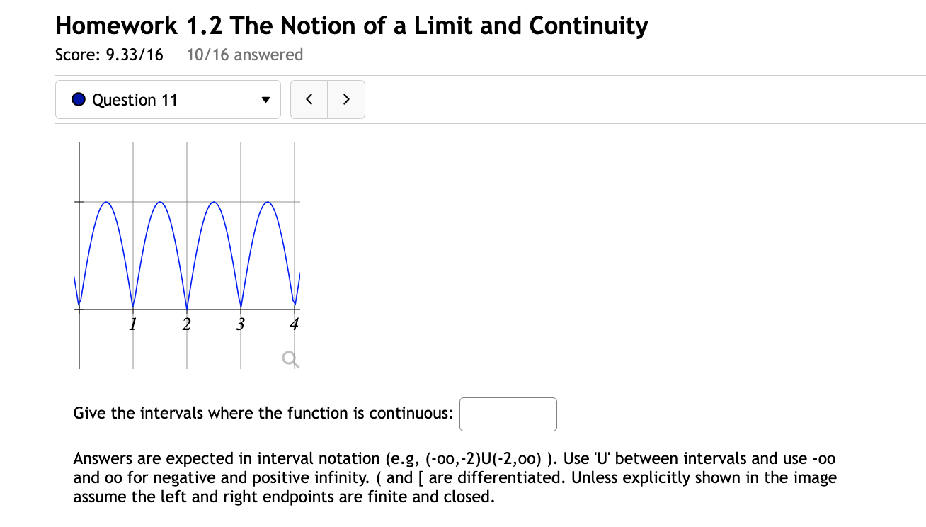 Solved Homework 1.2 The Notion of a Limit and Continuity | Chegg.com