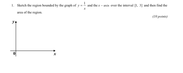 Solved 1. Sketch the region bounded by the graph of y = – | Chegg.com