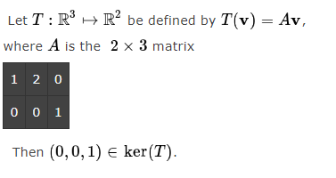 Solved Let T:R3↦R2 be defined by T(v)=Av, where A is the 2×3 | Chegg.com