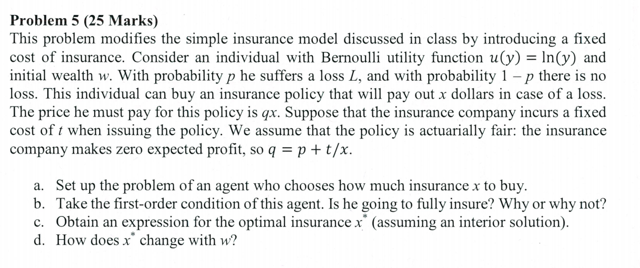 Problem 5 (25 Marks) This problem modifies the simple | Chegg.com