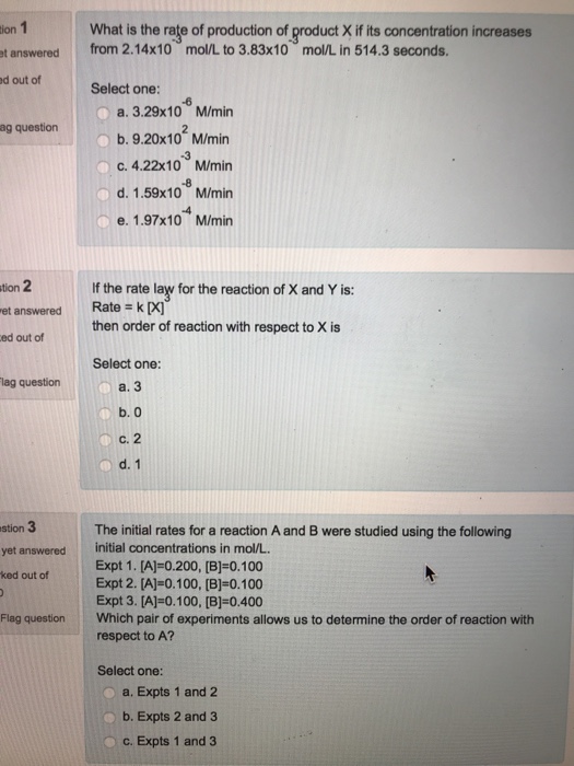 Solved 1 What is the rate of production of product X if its | Chegg.com