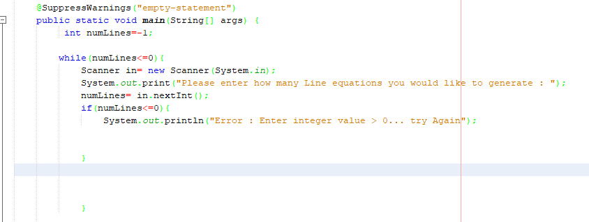 Solved how can i make the program stop with a error message | Chegg.com