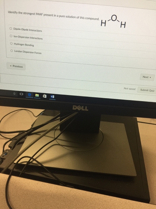 Solved Identify the strongest IMAF present in a pure | Chegg.com