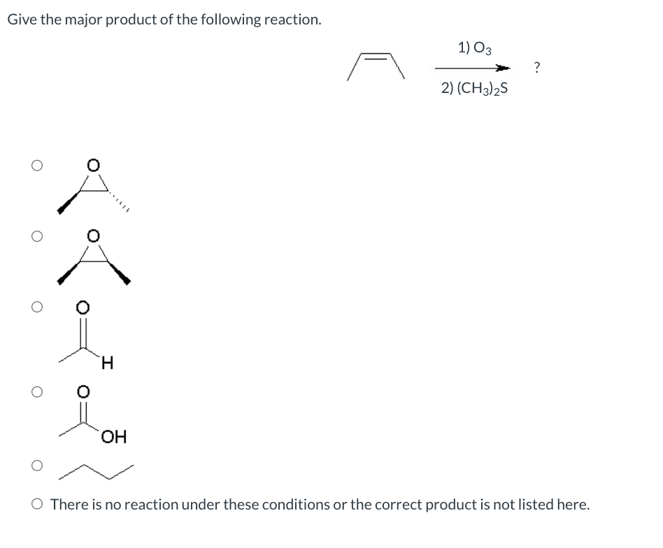 Solved Give the major product of the following reaction. | Chegg.com