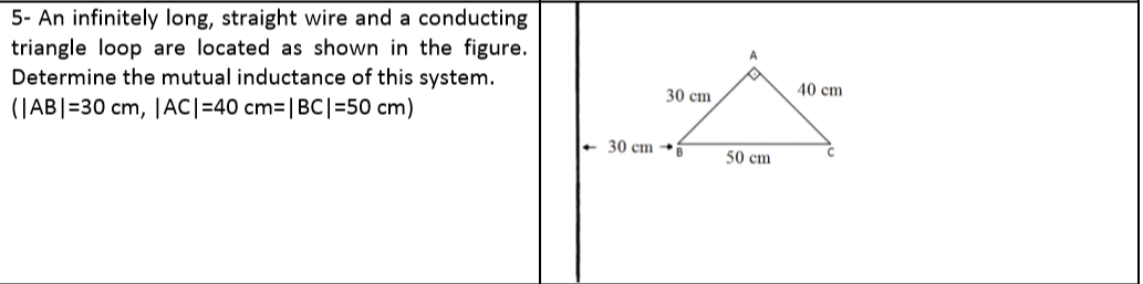 Solved 5 An Infinitely Long Straight Wire And A Conducting