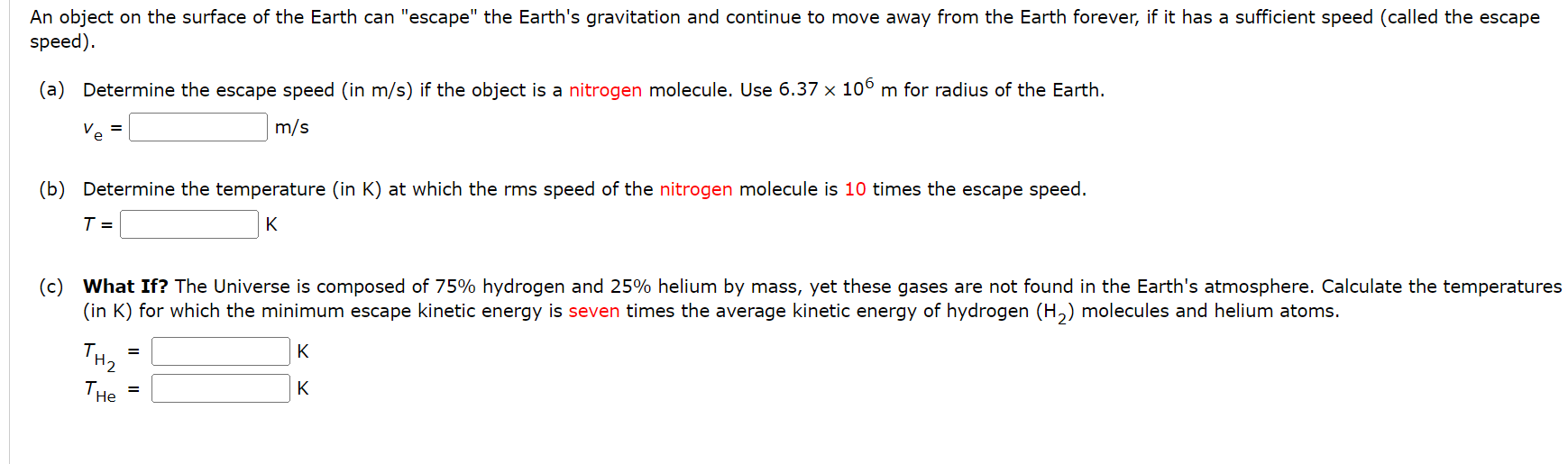 Solved An object on the surface of the Earth can "escape" | Chegg.com
