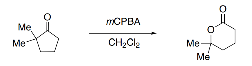 Solved O mCPBA Me Me CH2Cl2 Me Me | Chegg.com