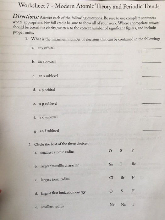 Atomic Theory Worksheet Answers - Preschool Printable Sheet