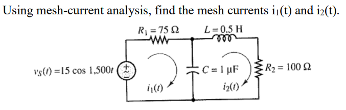 Solved Using mesh-current analysis, find the mesh currents | Chegg.com