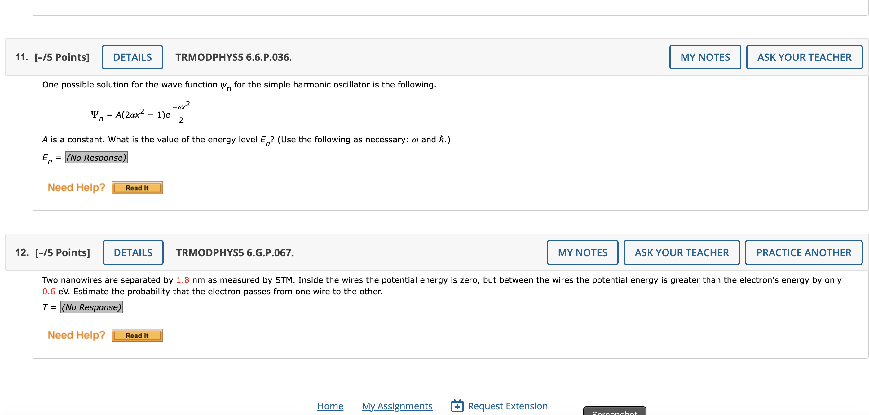 Solved One Possible Solution For The Wave Function ψn For