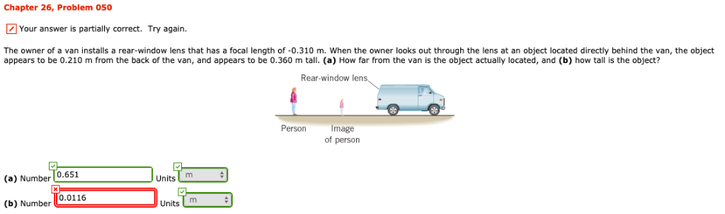Solved The owner of a van installs a rear-window lens that | Chegg.com