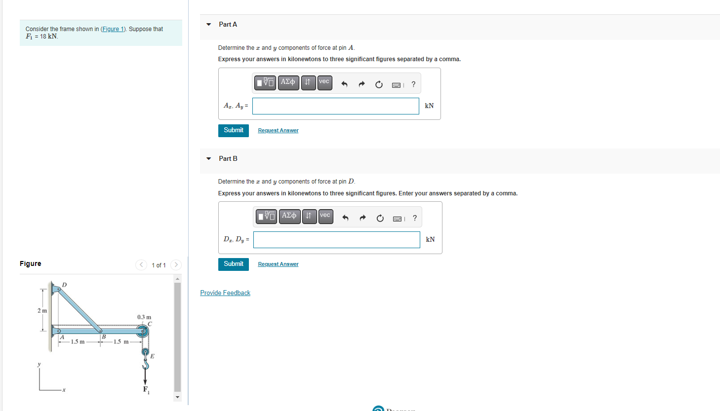 Solved Consider the frame shown in (Figure 1). Suppose that | Chegg.com
