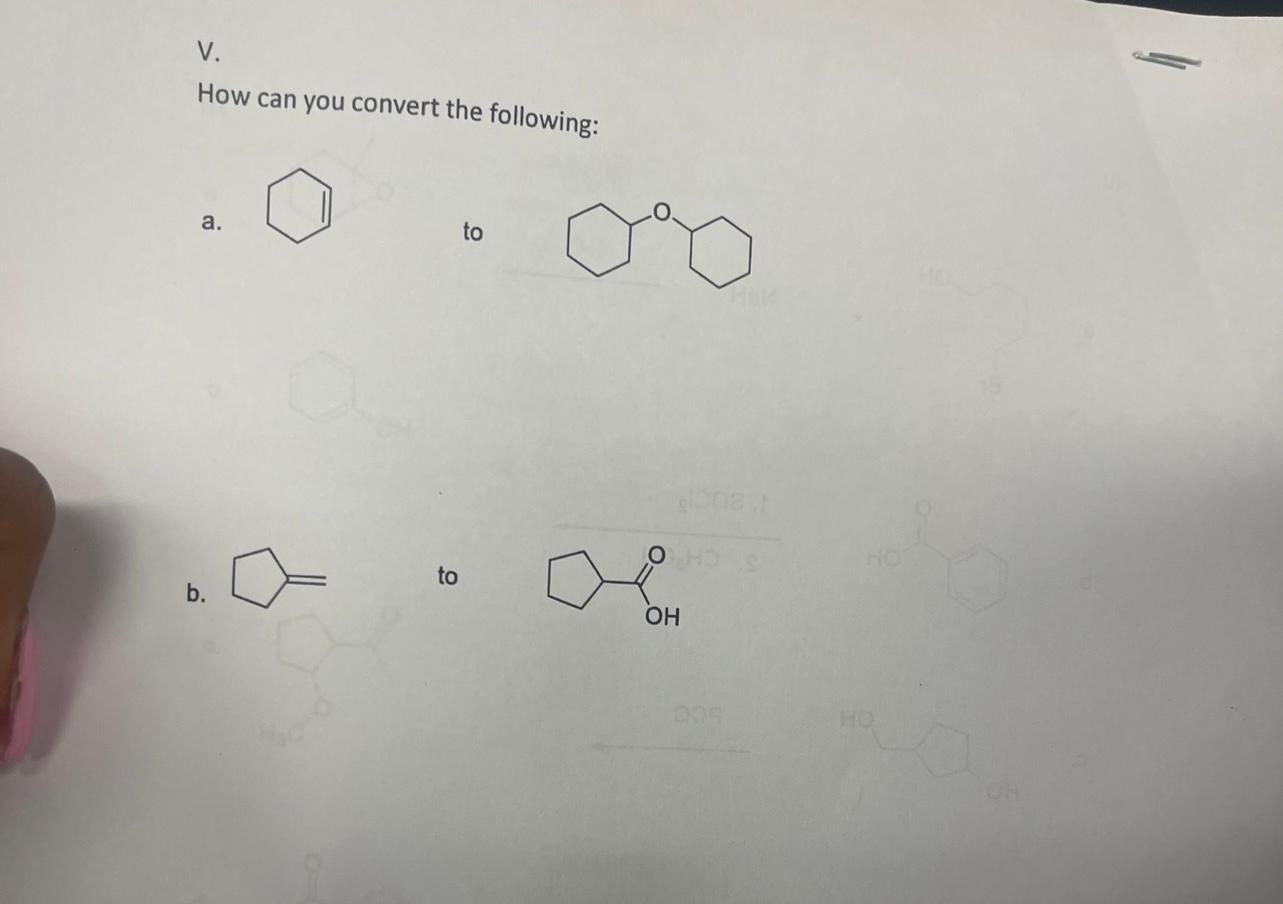 Solved V. How can you convert the following: a. to b. to | Chegg.com