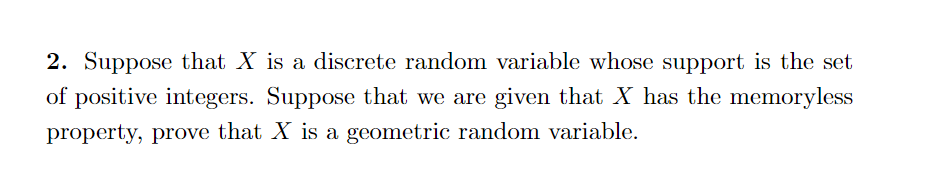 Solved 2. Suppose that X is a discrete random variable whose | Chegg.com