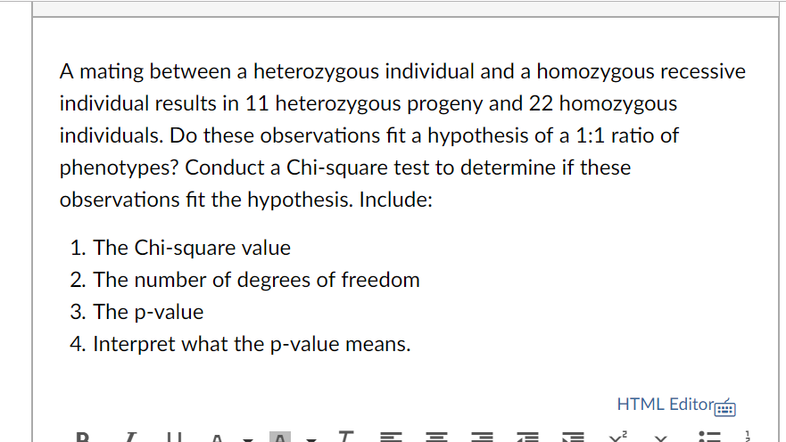 Solved A mating between a heterozygous individual and a | Chegg.com