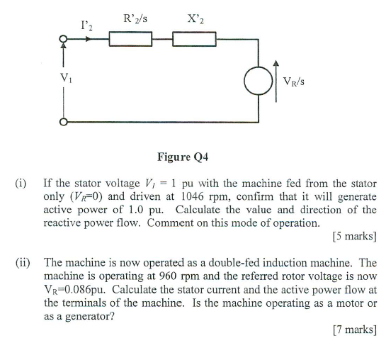 Solved b) Figure Q4 shows the simplified steady-state | Chegg.com