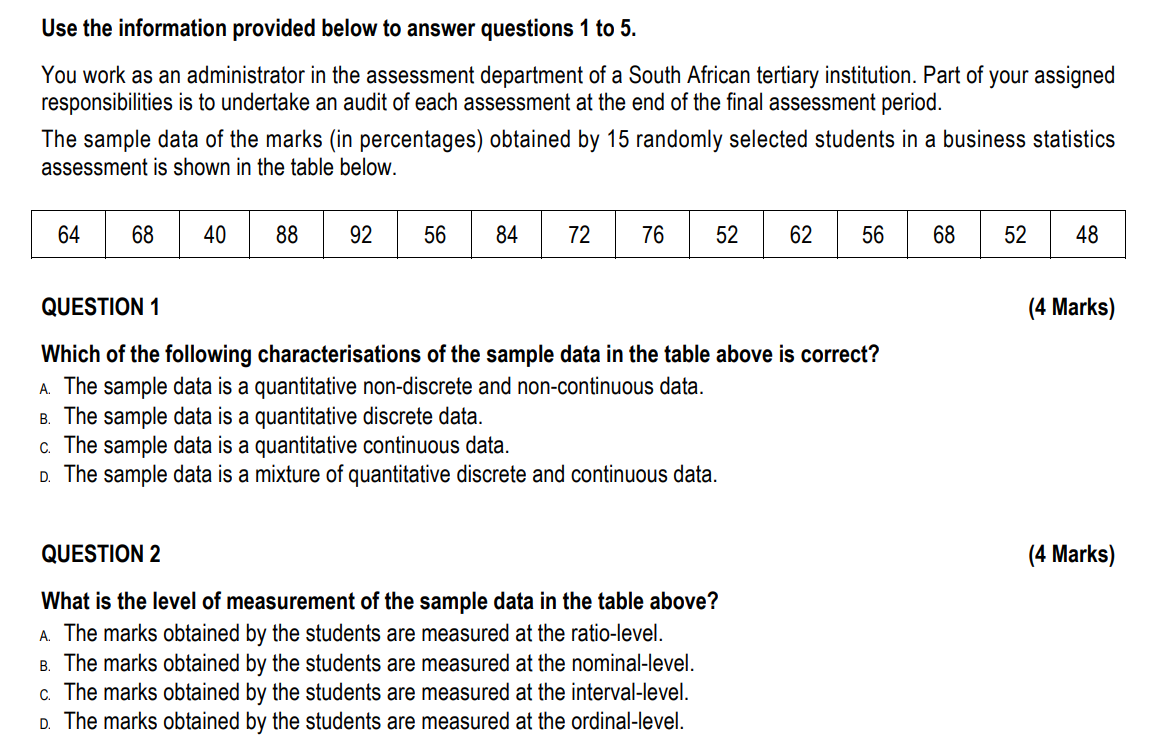 Solved Use the information provided below to answer | Chegg.com