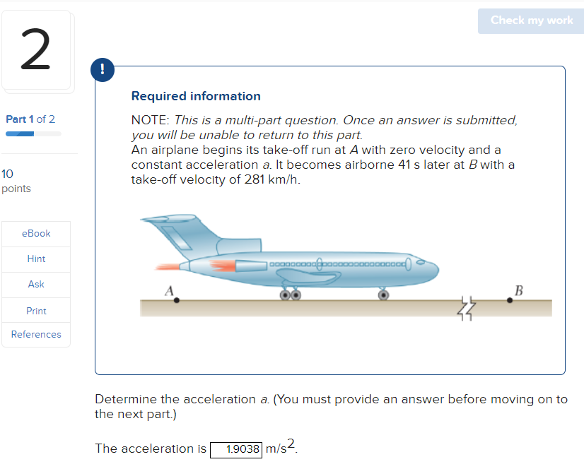 Solved Check my work 2 ! Part 1 of 2 Required information | Chegg.com