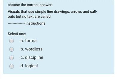 Solved choose the correct answer: Visuals that use simple | Chegg.com