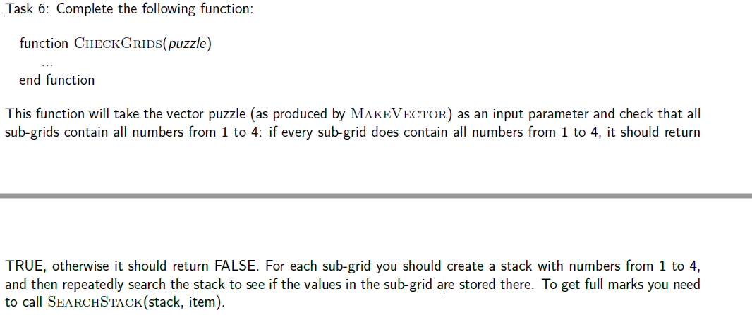Solved Task 6: Complete the following function: function | Chegg.com