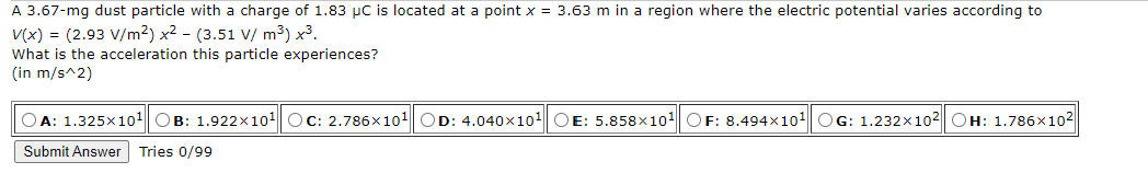 Solved A 3.67−mg dust particle with a charge of 1.83μC is | Chegg.com