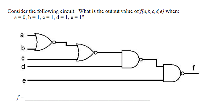 Solved Consider the following circuit. What is the output | Chegg.com