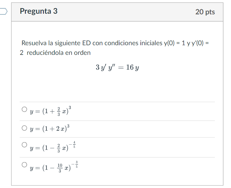 Solved Resuelva la siguiente ED con condiciones iniciales | Chegg.com