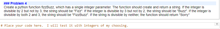 Solved Create a python function fizzBuzz, which has a single | Chegg.com Solved Create a python function fizzBuzz, which has a single | Chegg.com
