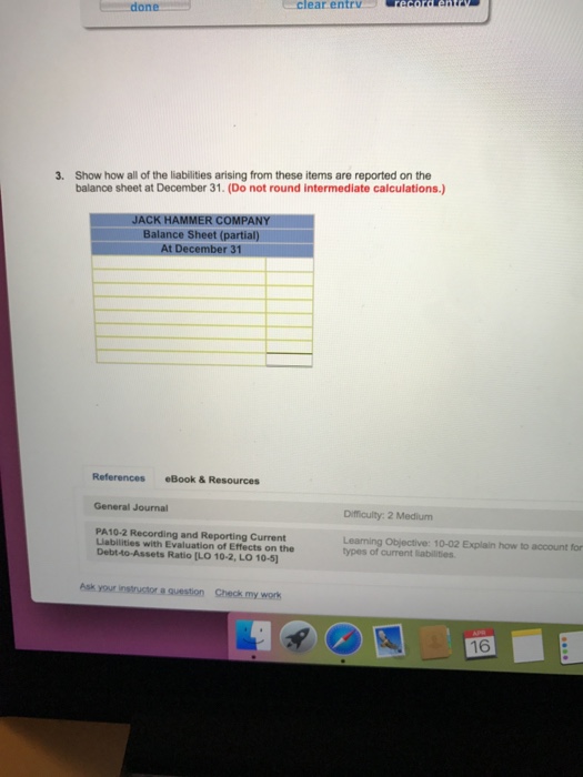 Solved Ch 10 HW C Question 1 (of 4) PA10-2 Recording and | Chegg.com Solved Ch 10 HW C Question 1 (of 4) PA10-2 Recording and | Chegg.com