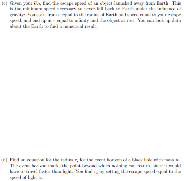 Solved 3. ( 50 points) Remember how we got the gravitational | Chegg.com