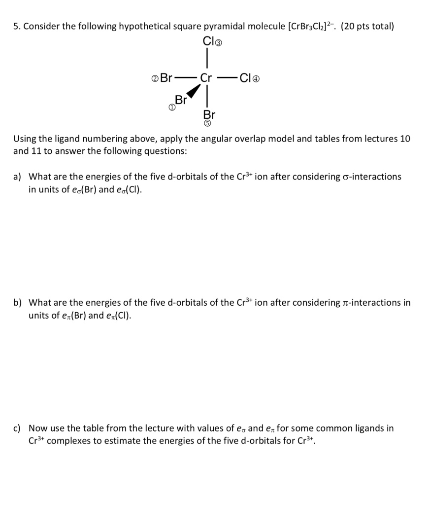 5. Consider the following hypothetical square | Chegg.com