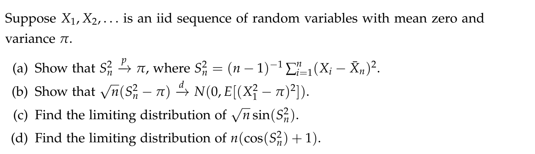 Solved Suppose X1,X2,… is an iid sequence of random | Chegg.com