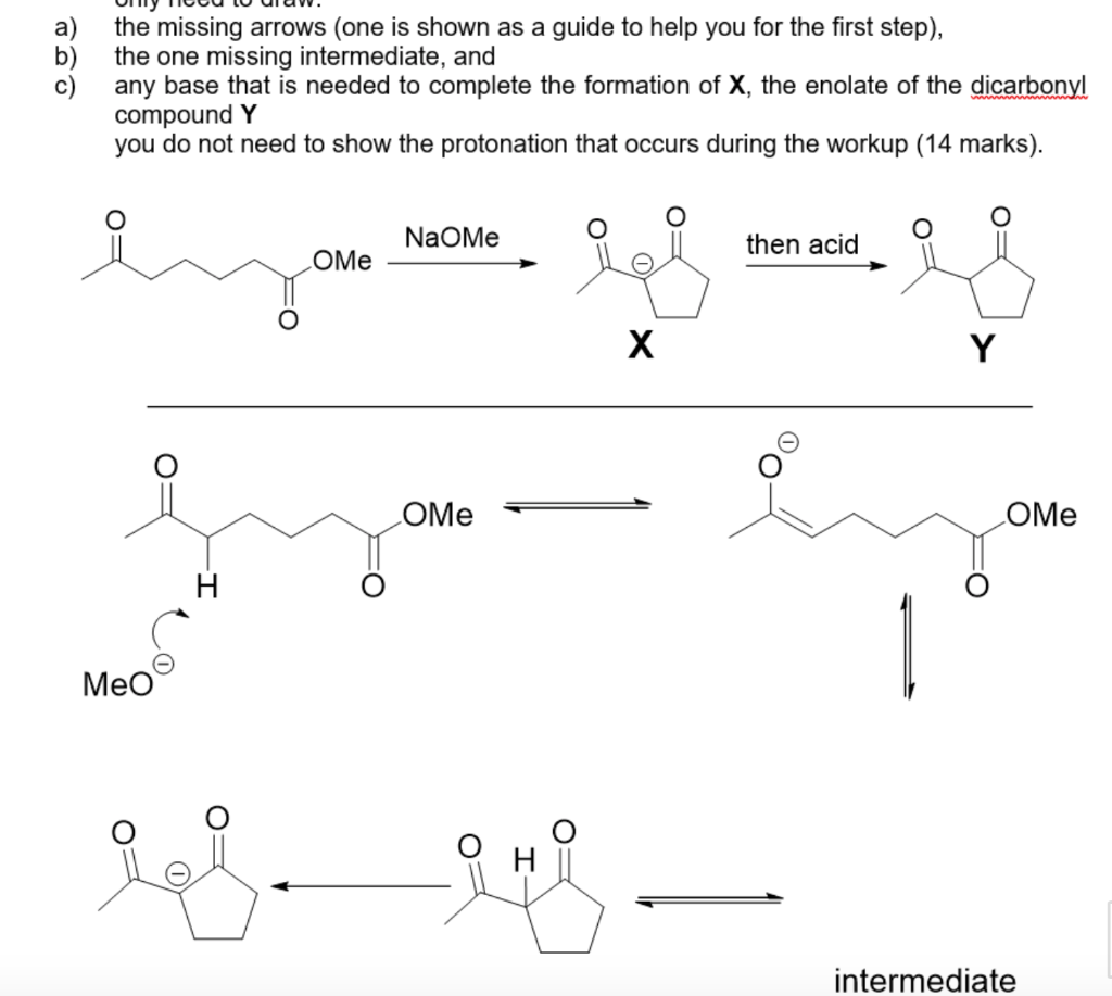 Solved a) b) the missing arrows (one is shown as a guide to | Chegg.com
