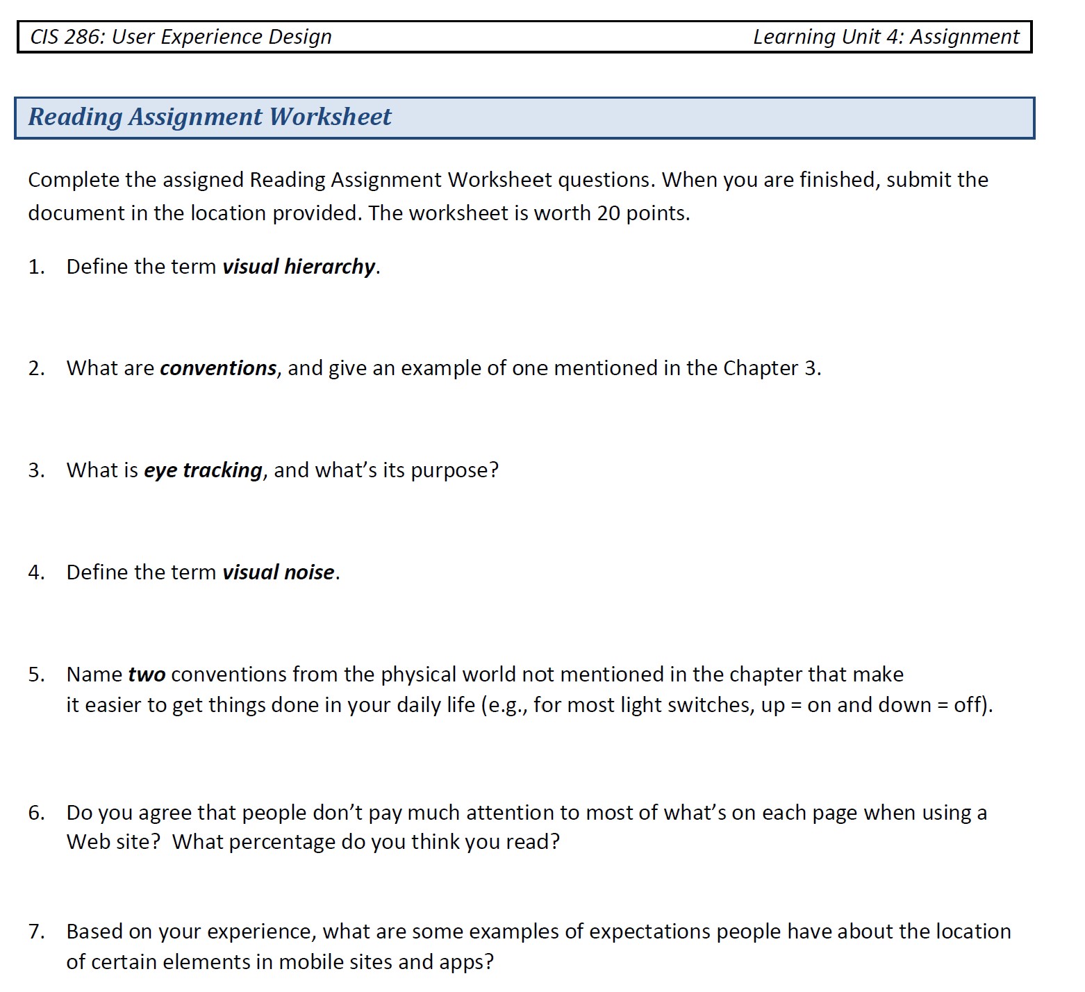 Solved Unit 4 - Reading Assignment - I am needing help on | Chegg.com